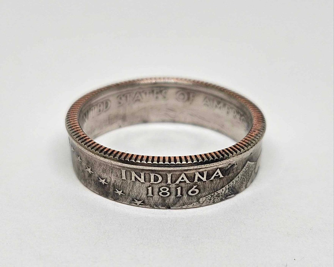 Sealed INDIANA Us Quarter Coin Ring Size or Pendant - Etsy