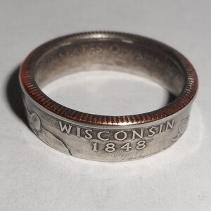 Sealed WISCONSIN Us Quarter Coin Ring Size or Pendant - Etsy
