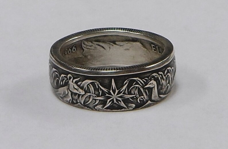 Coin Ring made from Australia silver 50 cent coin size | Etsy