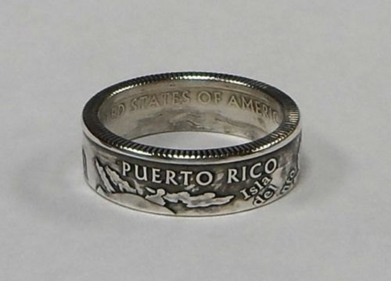 Puerto Rico Silver Proof Quarter Coin Ring Size or Pendant - Etsy