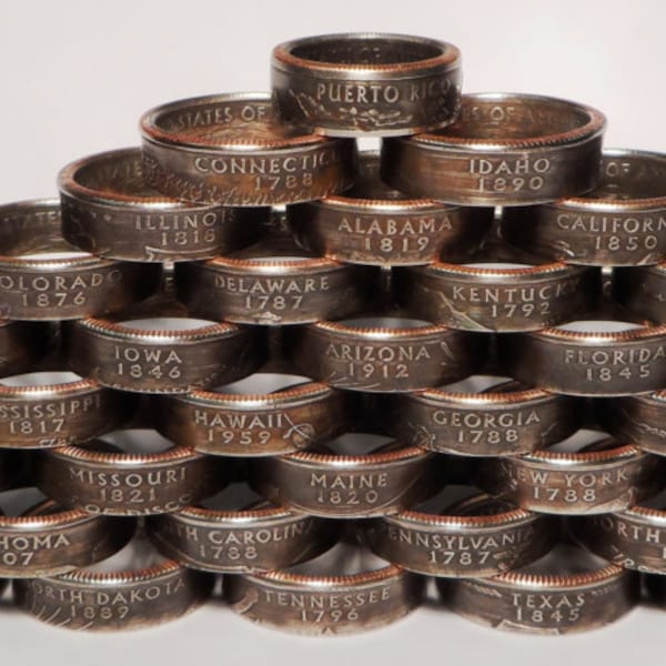 State Quarter Ring - Etsy