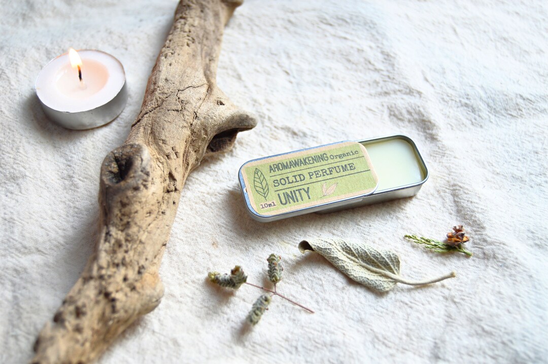 Organic Solid Perfume in a Slide Tin UNITY Perfume Sweet Top - Etsy