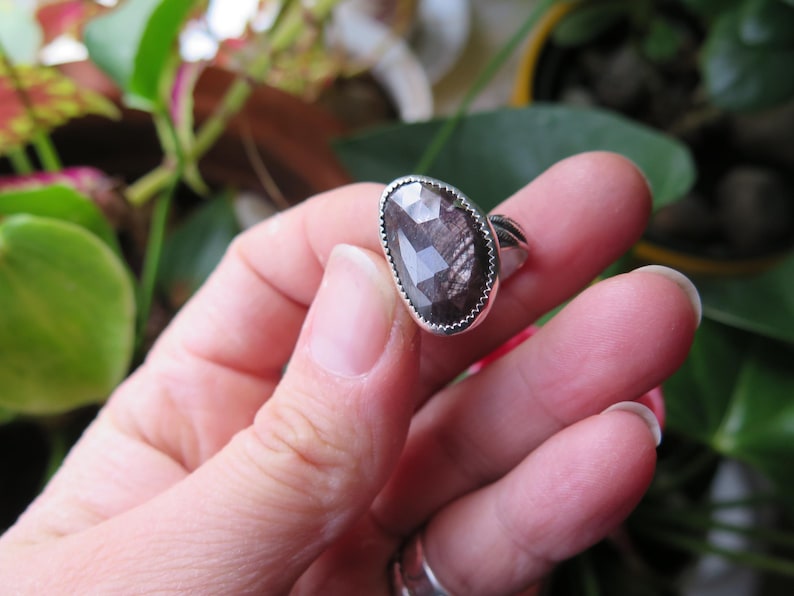Brown Ruby Sheen Sapphire Ring | Sterling Silver Rope Band, September ...