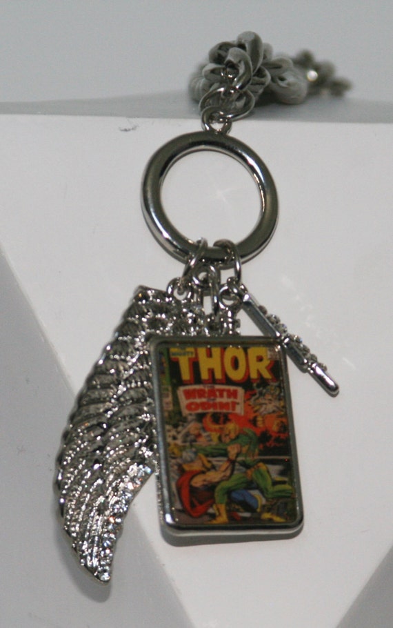 Thor Comic Book Charm Necklace | Etsy