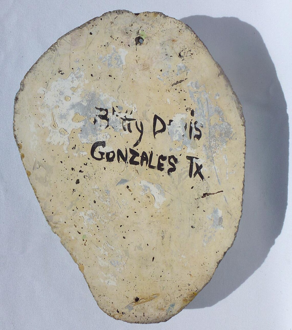 An Unusual Folky Face Made Concrete and Found Objects. Outsider Art by ...