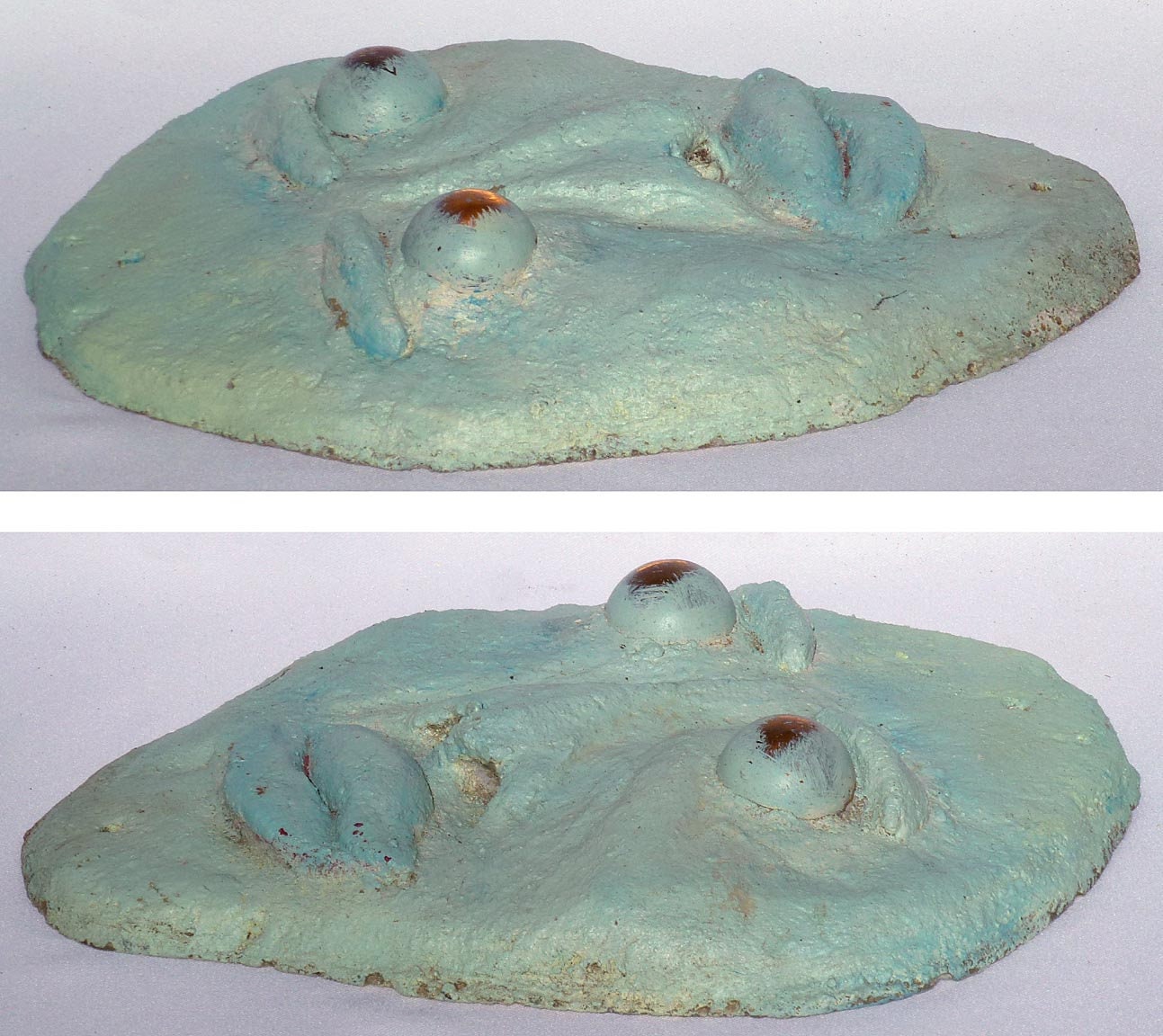An Unusual Folky Face Made Concrete and Found Objects. Outsider Art by ...