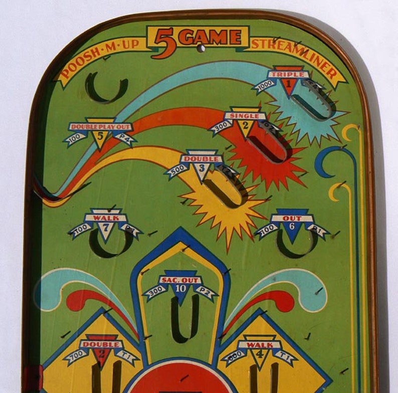 A Pinball Type Gameboard. Great Color and Graphics. poosh-m-up 5 Game ...