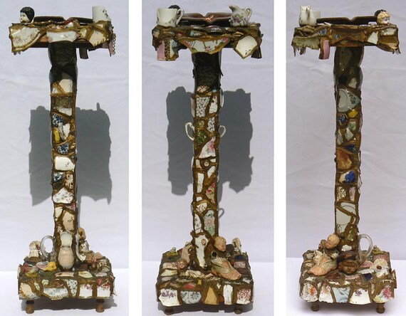 Beautiful and Detailed Memory Ware Pedestal Covered With Very | Etsy