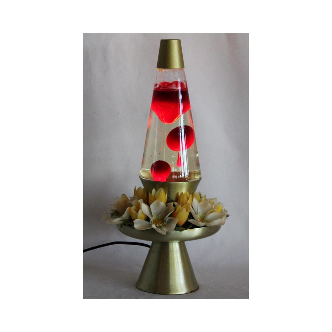 1970's Vintage Lava Lite Enchantress Model With Red lava, Planter Base ...