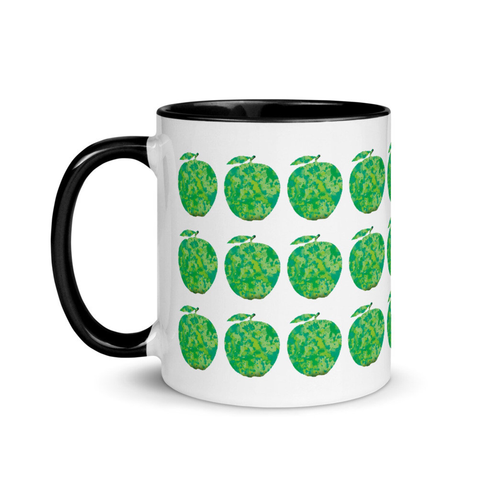 Ceramic Mugs Green Apple Mug Colorful Cup 11 oz Coffee Mug | Etsy