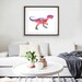 Pink T-rex Dinosaur Art Print Watercolor Art Print - Etsy
