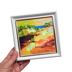 Abstract Painting Small Framed Art, Original Oil Painting Canvas ...