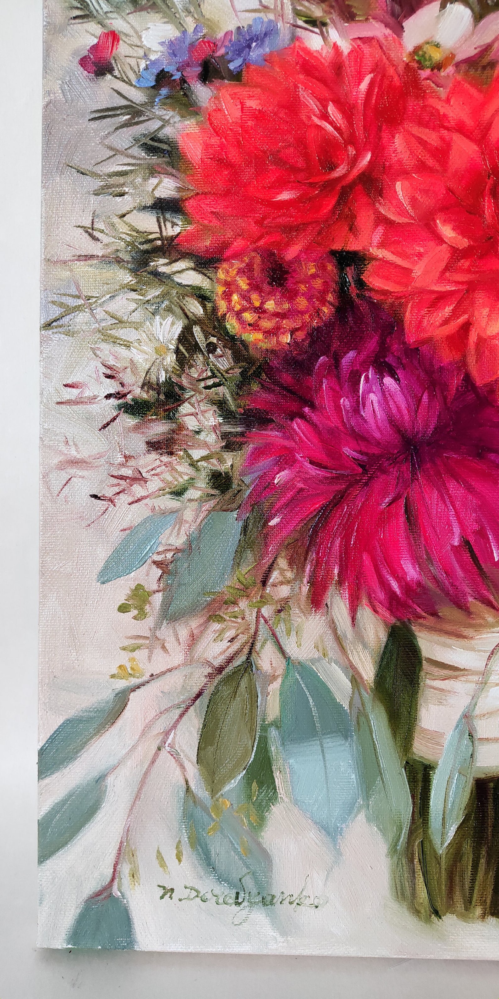 Custom Bouquet Painting Wedding Flowers Art Canvas - Etsy