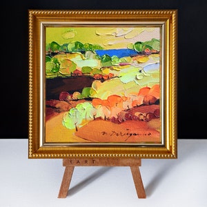 Abstract Painting Small Framed Art, Original Oil Painting Canvas ...