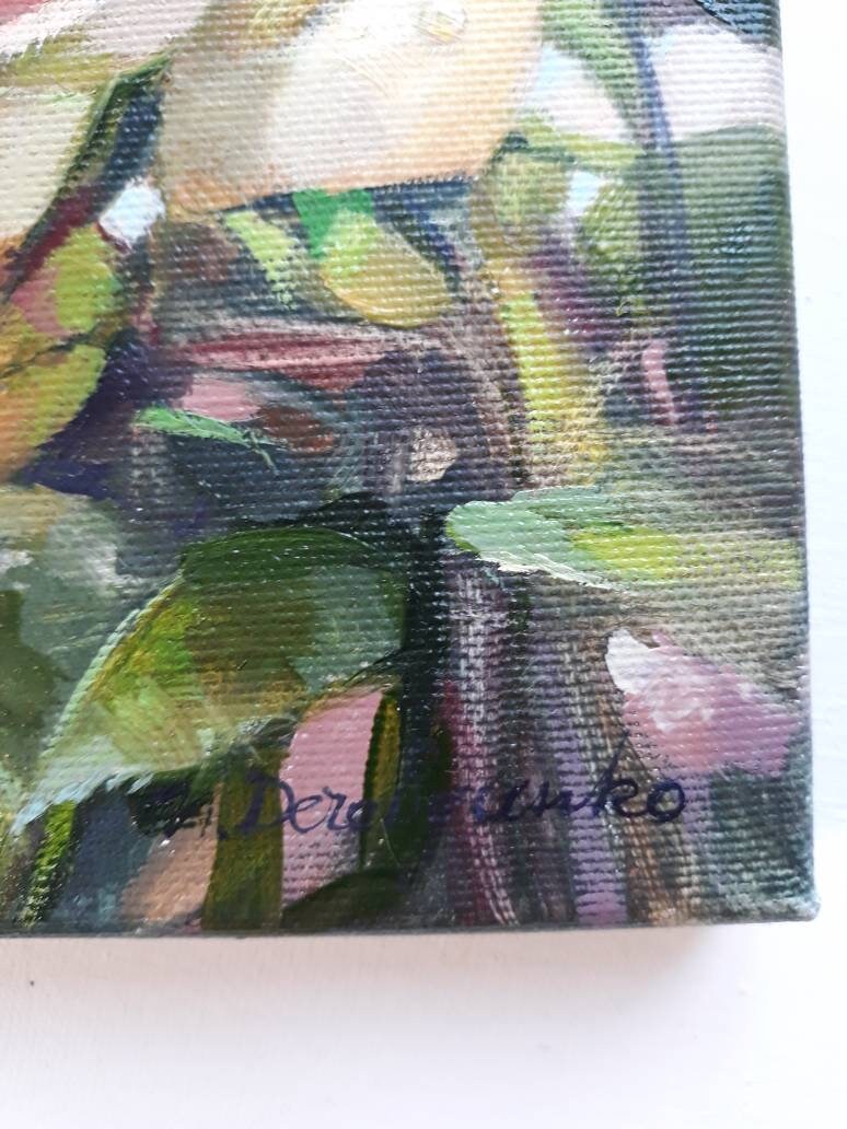 Roses Flowers Painting on Canvas Original Flower Rose Art in - Etsy Canada