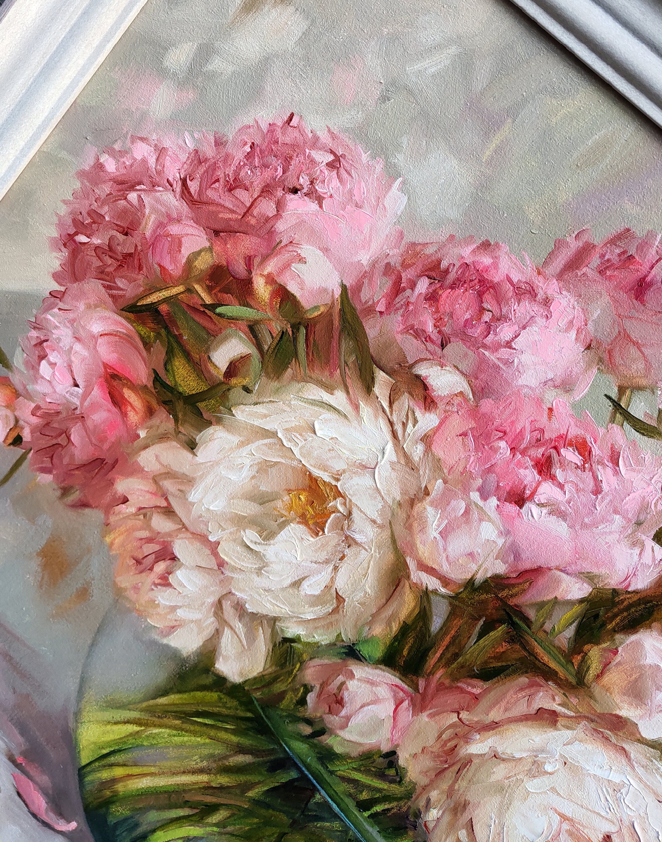 Peony Oil Painting Original Canvas Large Painting Flowers in | Etsy
