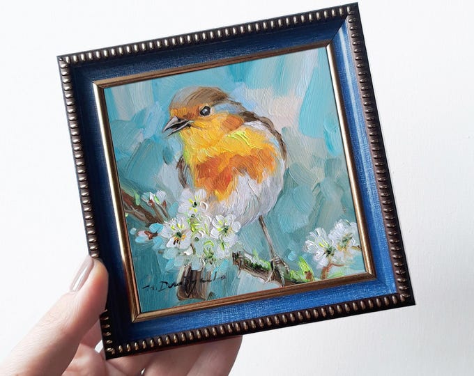 American Robin Artwork, an Original Watercolor Painting by Artist Suren ...