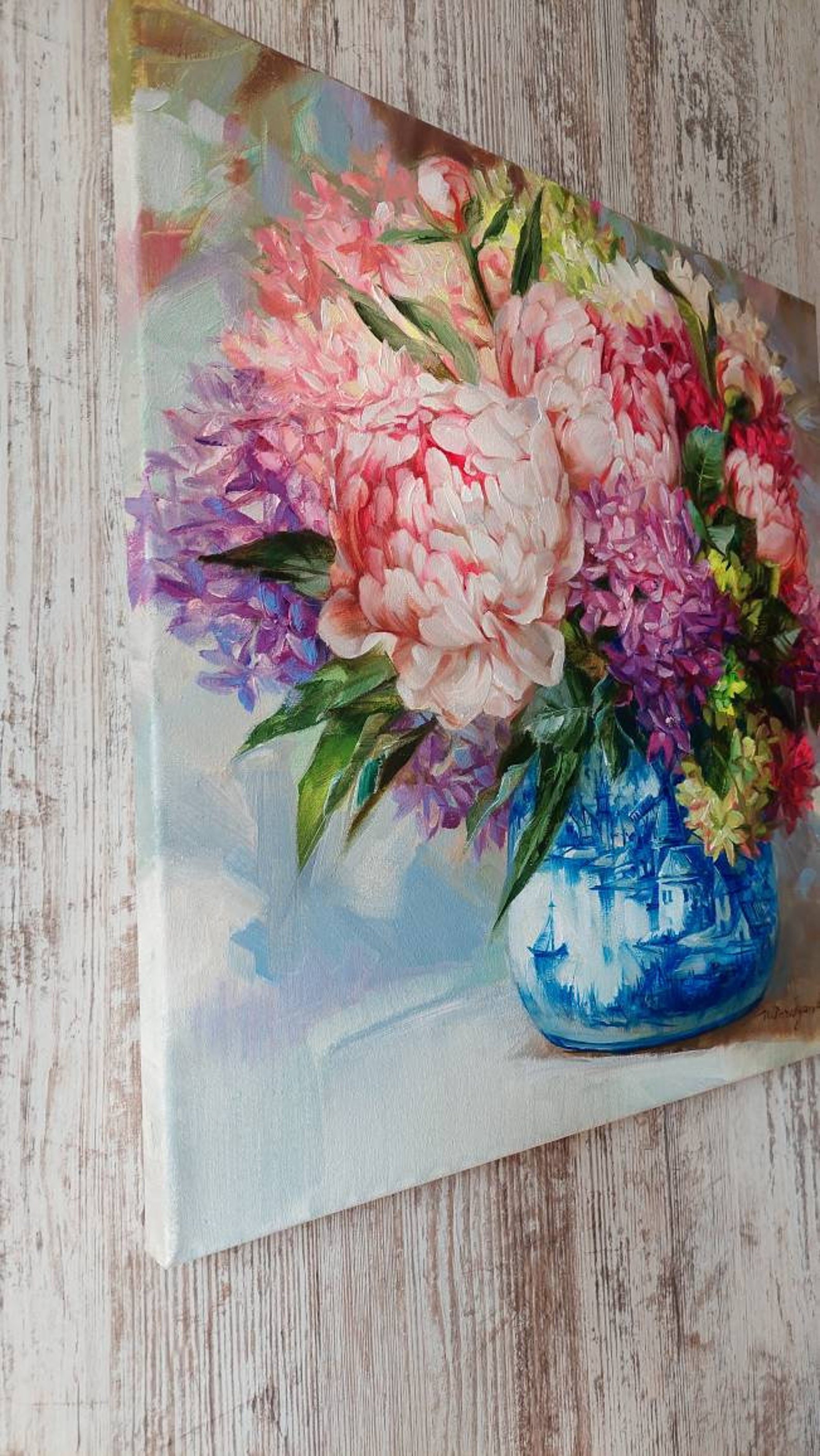 Extra Large Floral Oil Paintings on Canvas Original Hydrangea - Etsy