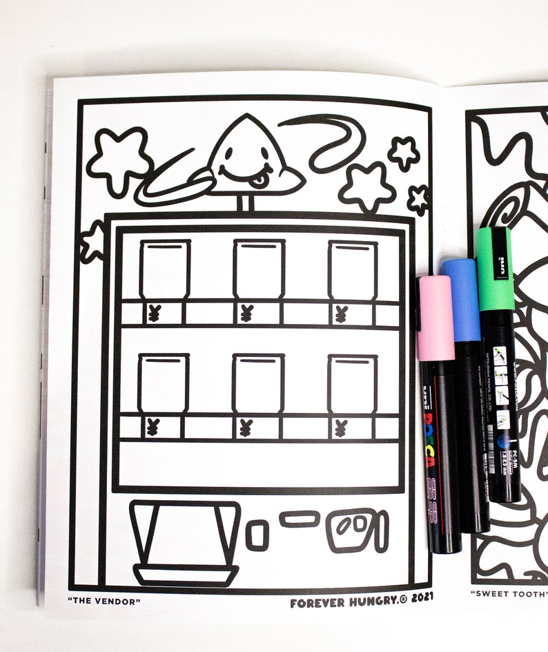 Color Me Hungry Vol. 1, Coloring Book, Adult Coloring Book, Premium ...