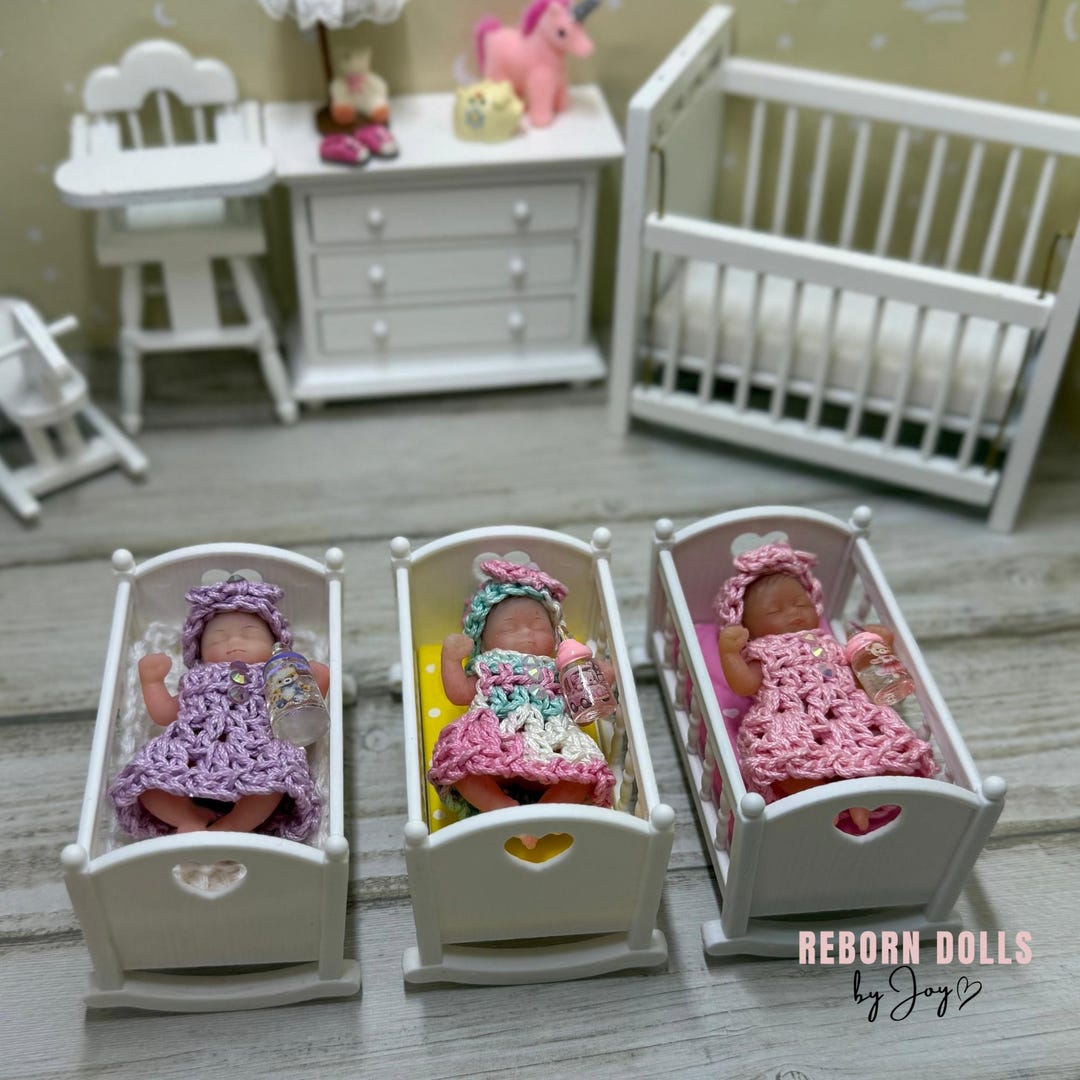 My Mini Baby, 2.5” Dolls, Tiny Doll Clothes, Dollhouse Miniatures, 1/6 ...