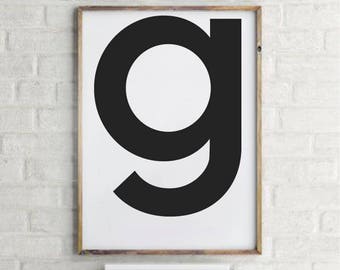 Letter G Wall Art | Etsy