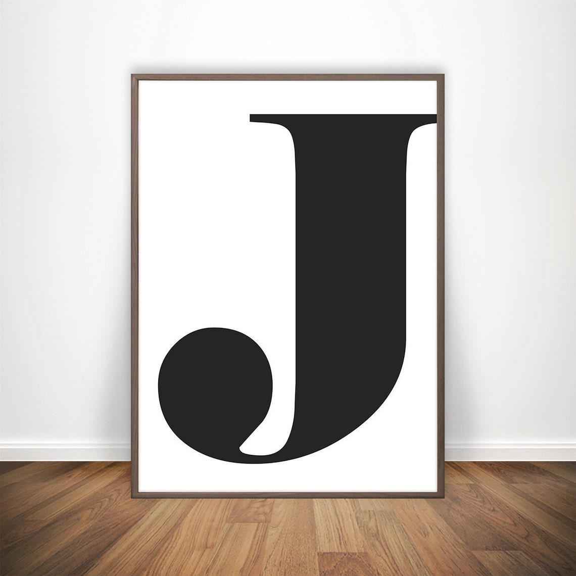 Wall Decor Prints Letter J Name Initials Typography - Etsy