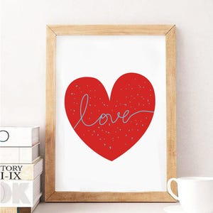 Love, Heart Shape Printable Art, Digital Prints, Arts, Posters, Wall ...