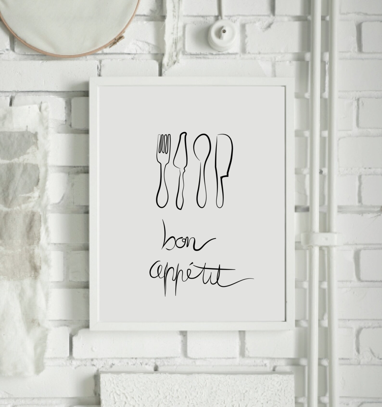 Bon Appetit Kitchen Print Kitchen Art Decor Kitchen Decor | Etsy