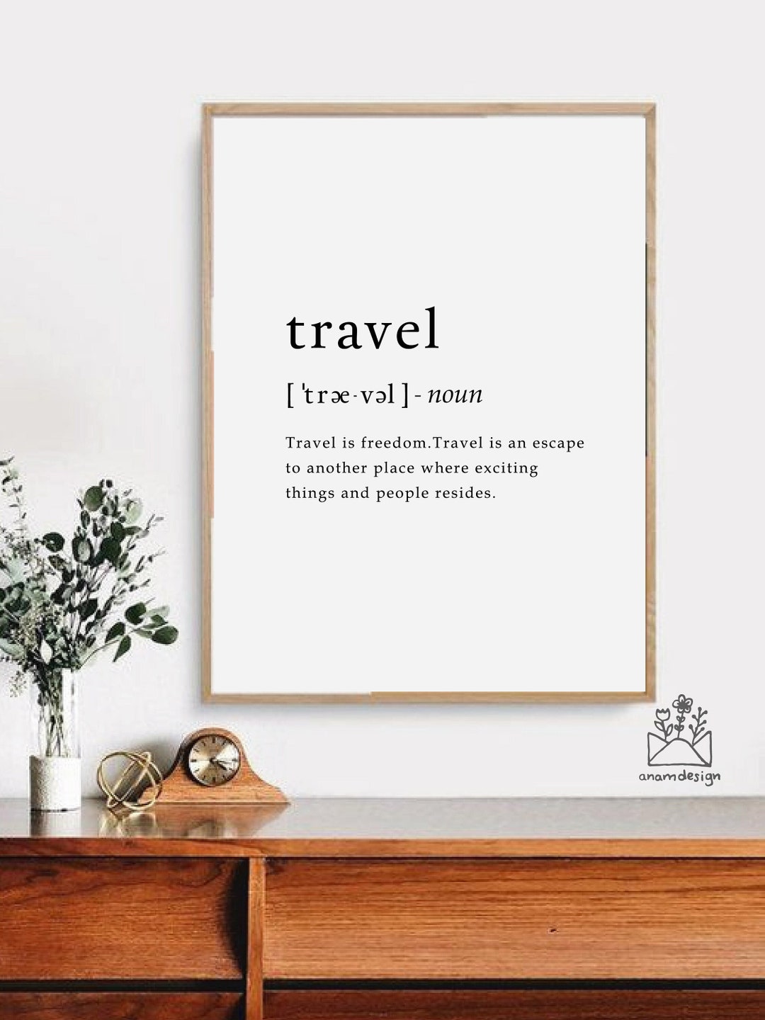Printable Arts, Travel Definition, Home Decor, Motivational Print ...