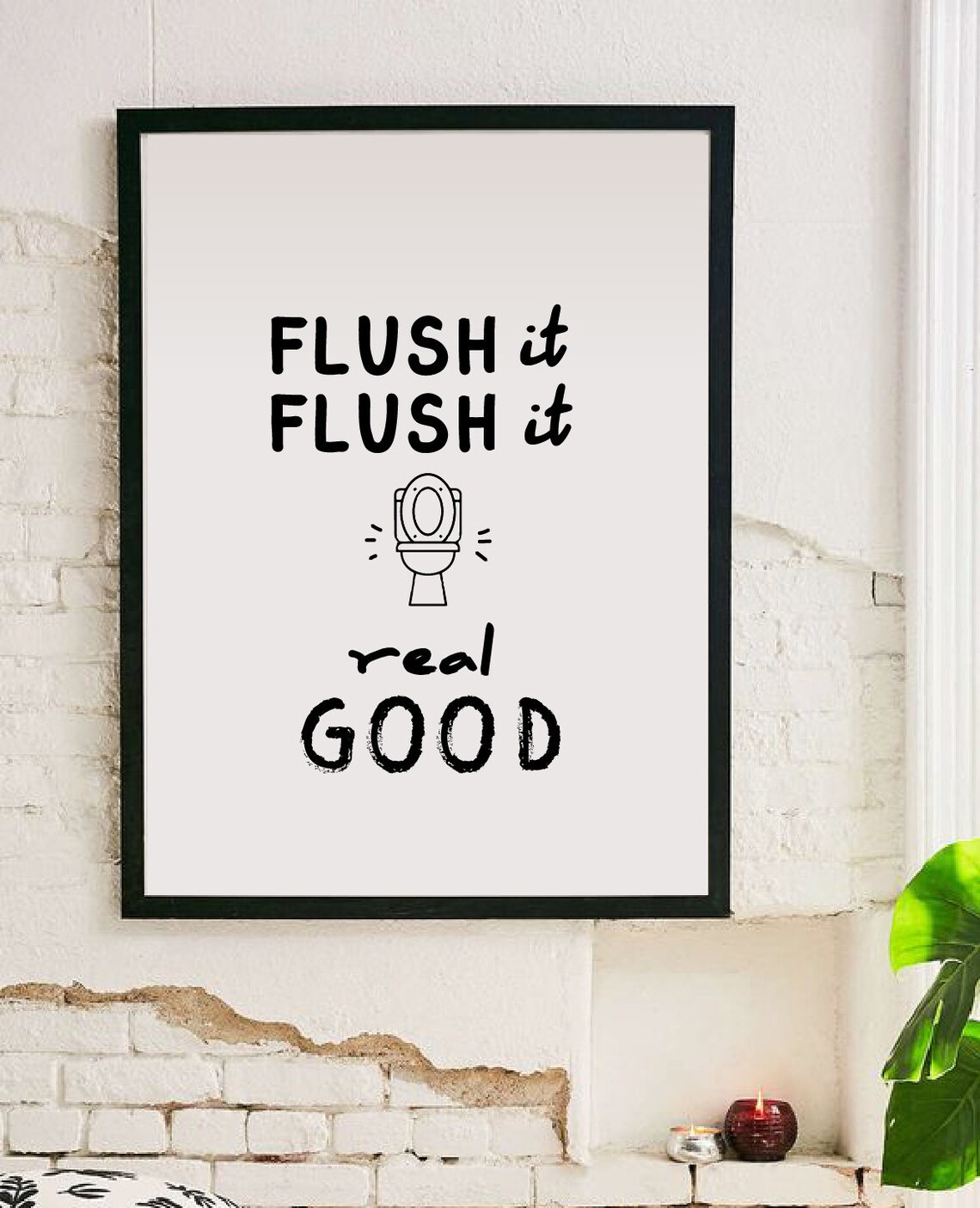 Flush Flush It Real Good Toilet Decor Wall Art Bathroom - Etsy Canada