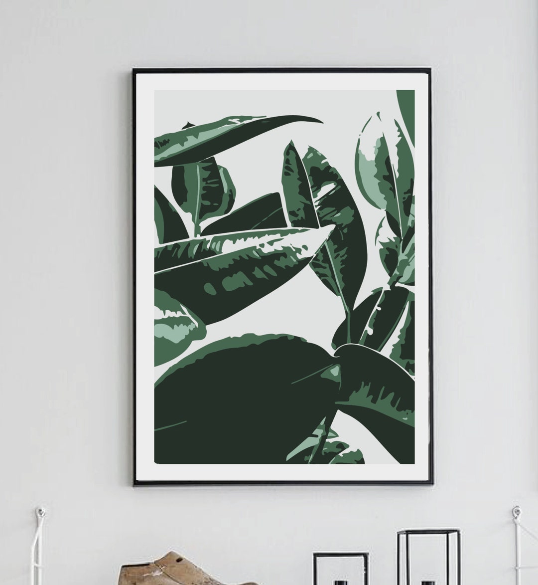 Banana Leaves Print, Tropical Decor, Vintage Decor, Wall Poster ...
