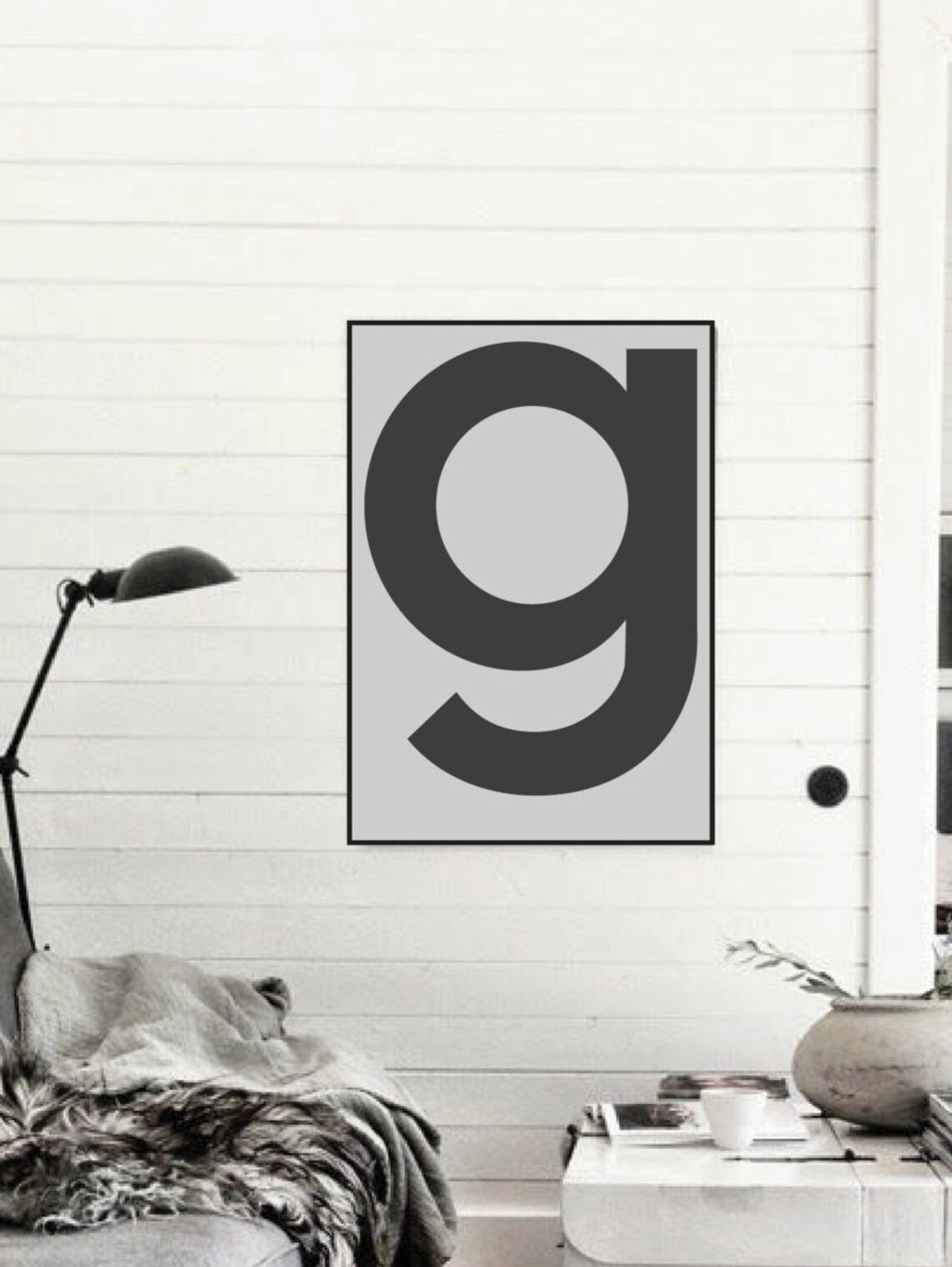 Letter G Print Scandinavian Style Print Wall Art Digital - Etsy