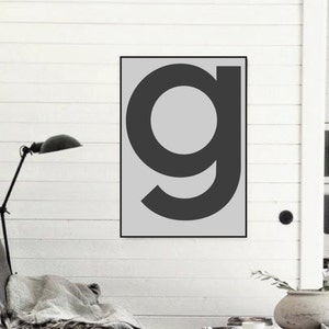 Letter G Print - Scandinavian Style Print - Wall Art - Digital Print ...