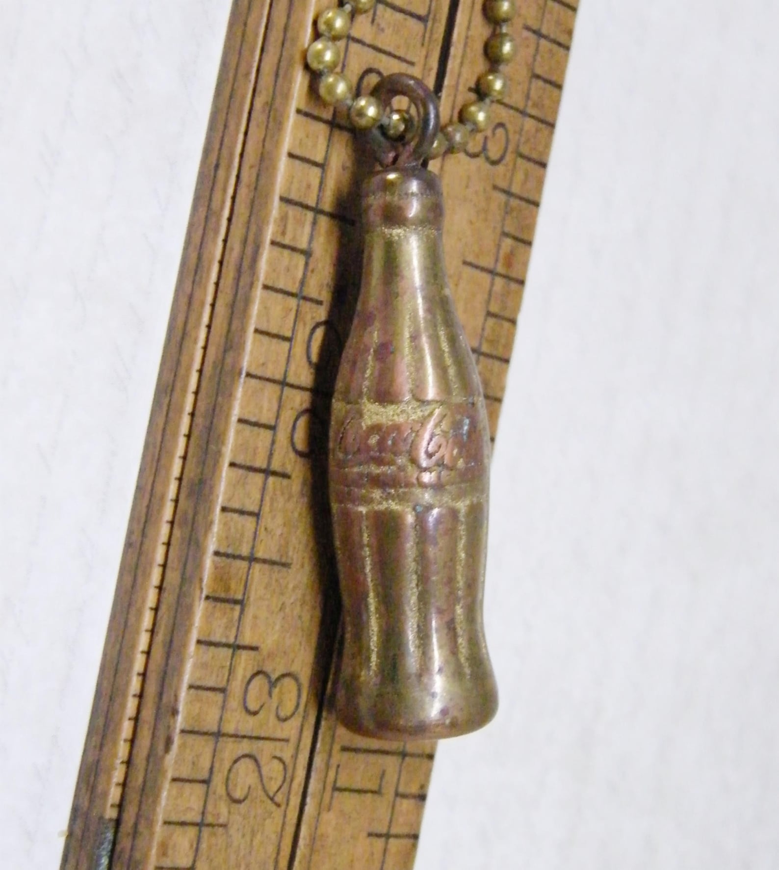 Vintage Figural Coca Cola Bottle Key Chain Wonderfully Age Mellowed W a ...