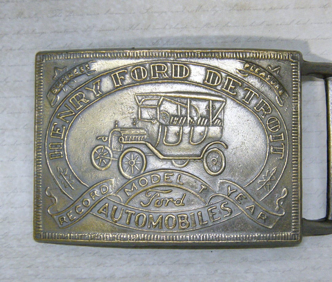 Henry Ford Detroit Vintage Belt Buckle: Model T Car Automobile - Etsy
