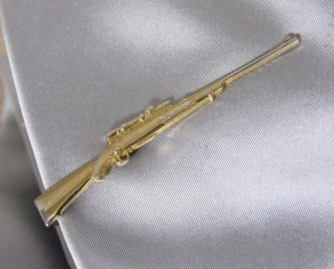 Vintage Hickok Hunting Rifle W Scope Tie Clip Perfect Gun Gift for a ...