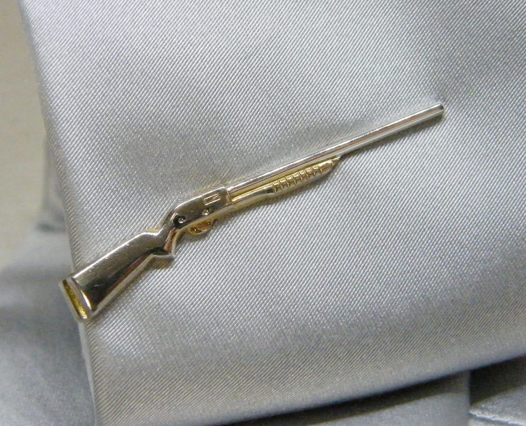 Vintage SWANK Rifle Gun Tie Clip Men's Accessory Gift for Hunter or ...