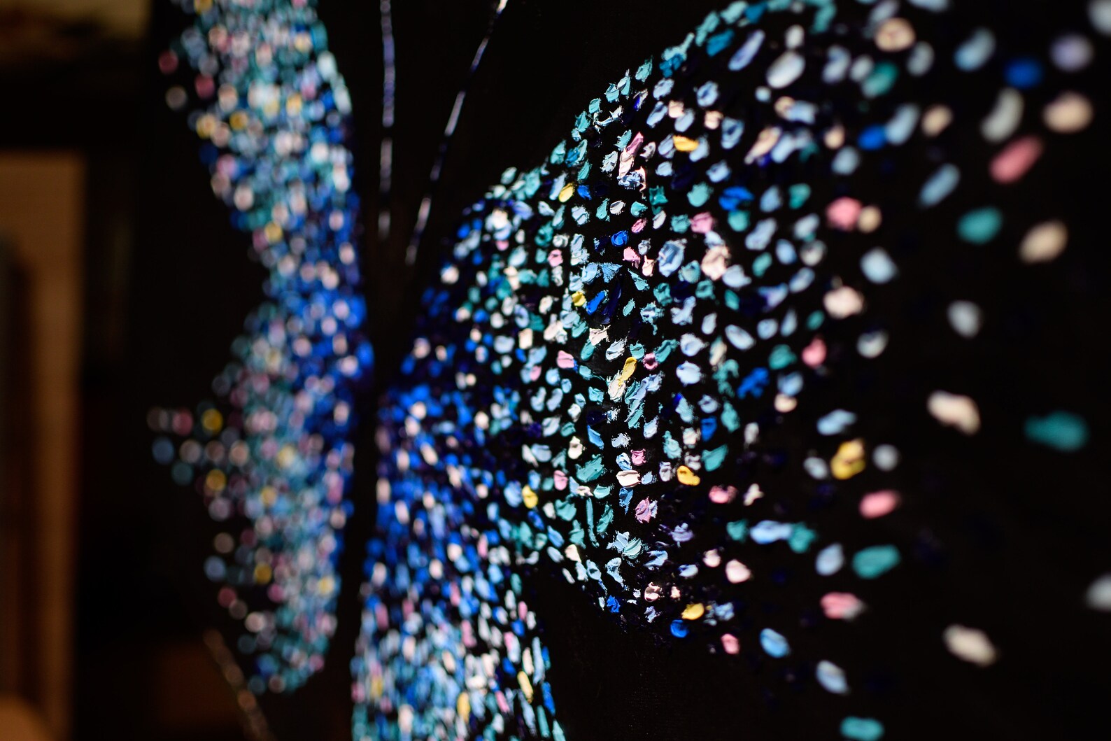 Diptych Butterfly Modern Art ORIGINAL Oil Painting - Abstract Turquoise ...