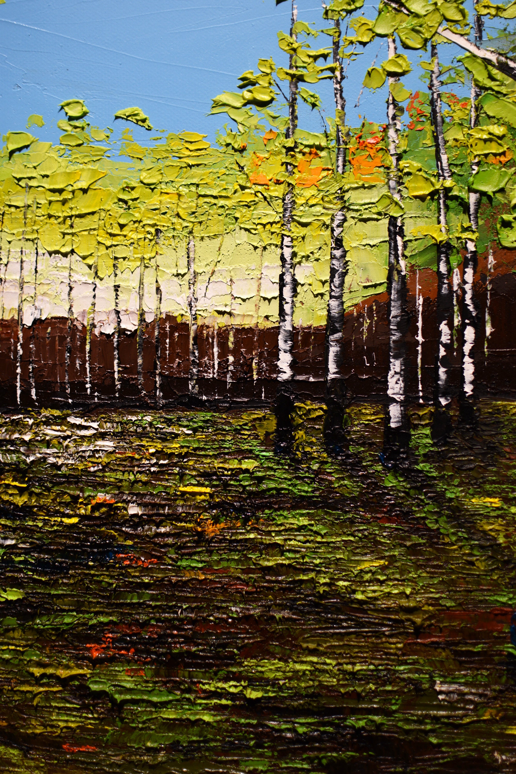 Birch Forest in Spring Oil Painting ORIGINAL Modern Contemporary Birch ...