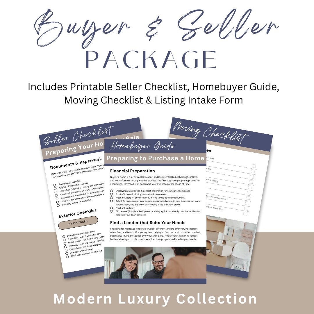 Buyer and Seller Package for Realtors. Homebuyer Guide, Seller ...