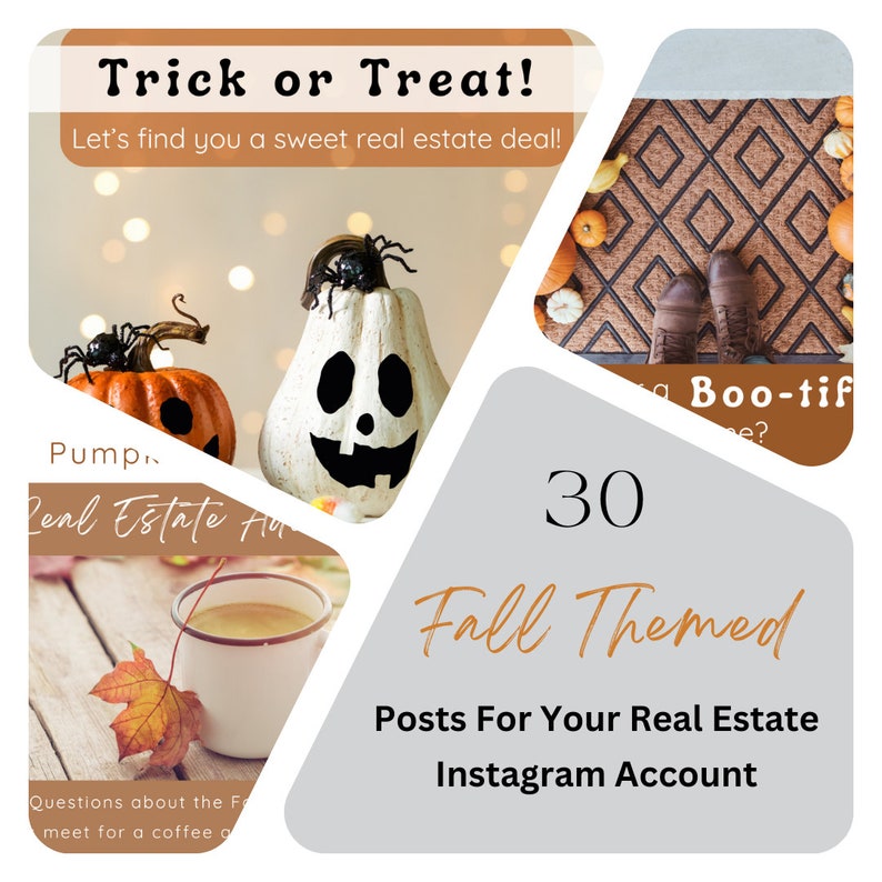 Fall Real Estate Instagram Bundle/ Realtor Marketing for Social Media ...