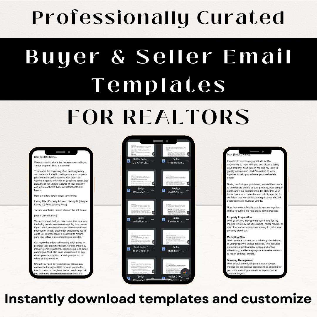 29 Email Templates for Real Estate Agents / Home Buyer & Seller Bundle ...