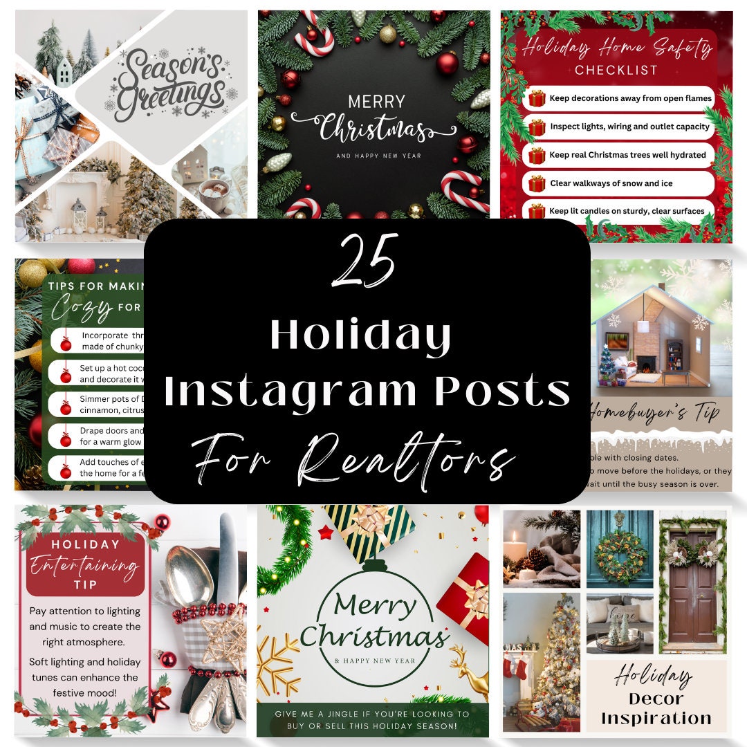 25 Holiday & Christmas Instagram Posts for Realtors / Real Estate ...