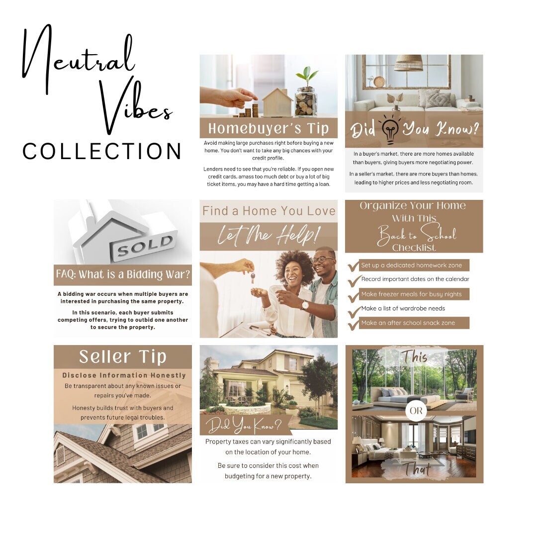 31 Real Estate Social Media Posts for Instagram / Realtor Marketing ...
