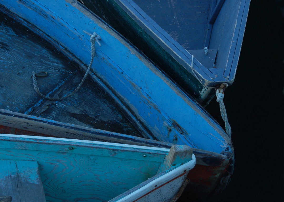 Row Boat Photo Print "huddle", Rockport Dinghy Color Photo Print ...
