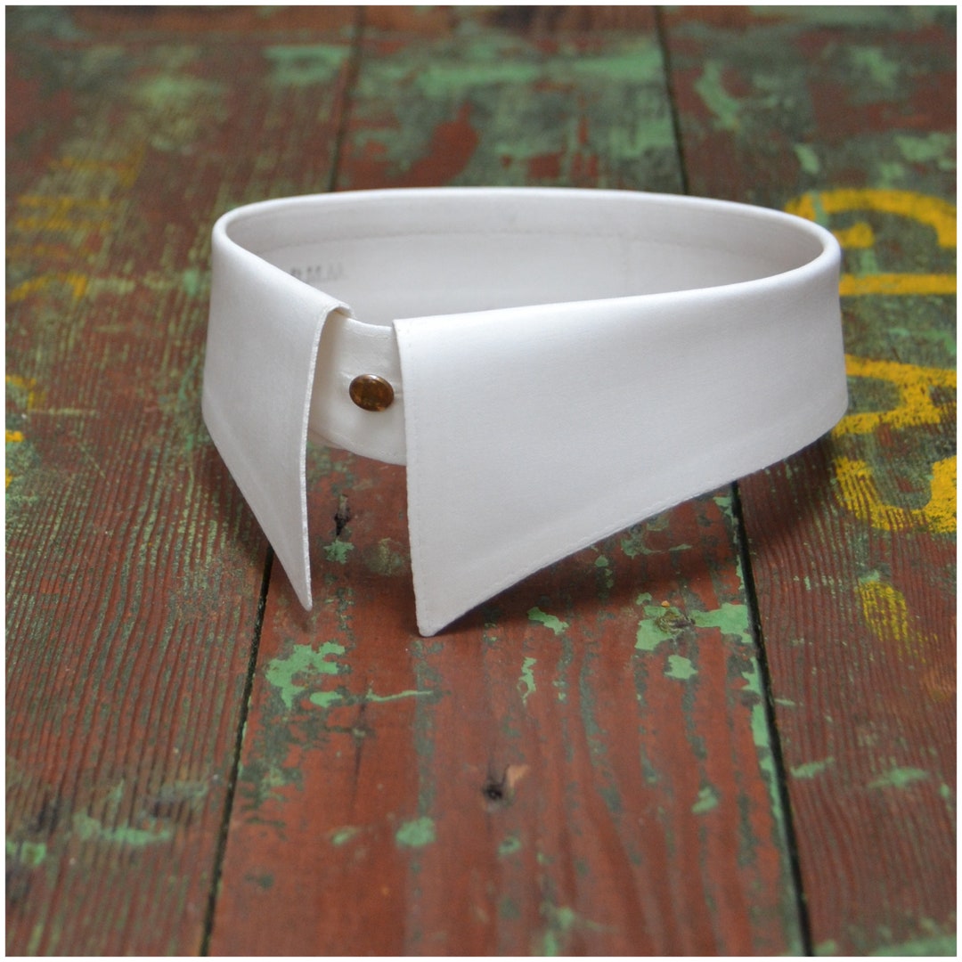 Vintage Collar, 1950's / 60's Detachable Shirt Collar, White Cotton ...