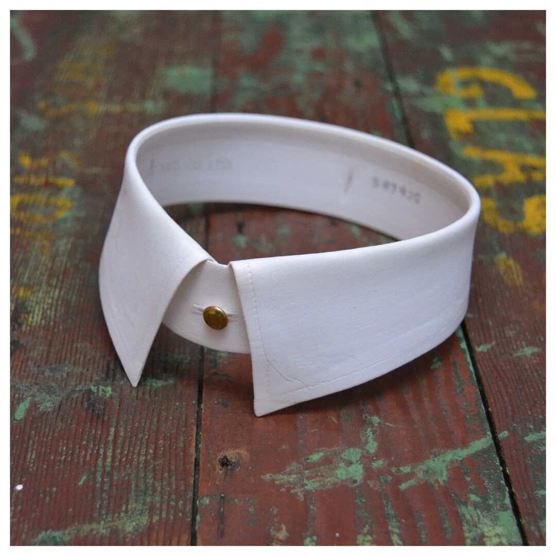 Vintage Collar, Starched Detachable Stand Fall Collar, Stiff/false ...