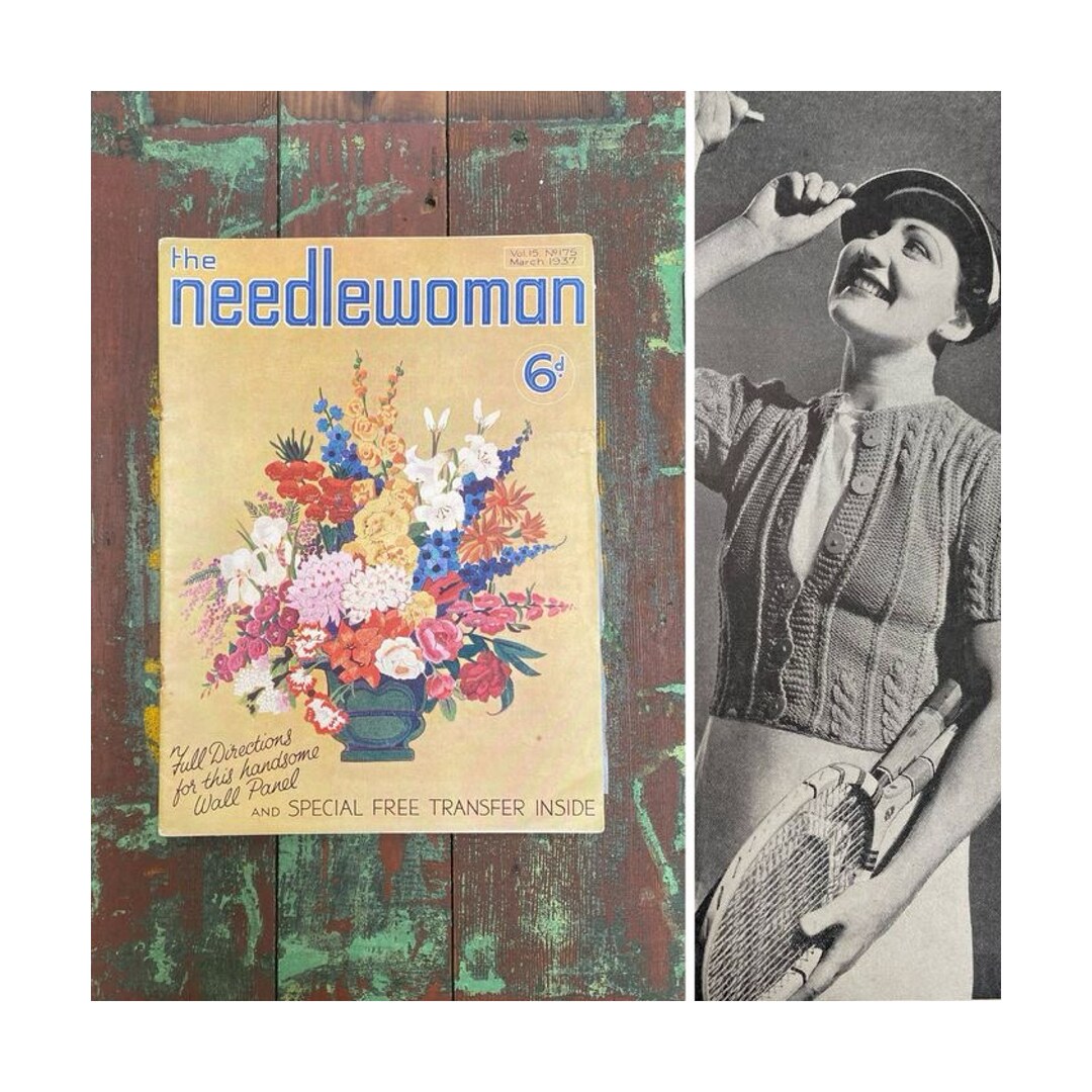 Vintage Craft Magazine, 1930's the Needlewoman Magazine, Embroidery ...