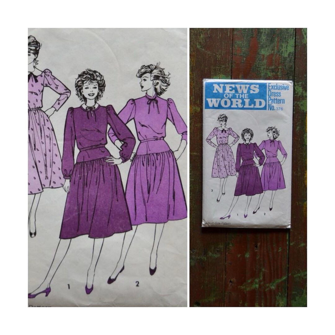 Vintage Pattern, 1980's Sewing Pattern, News of the World Paper ...