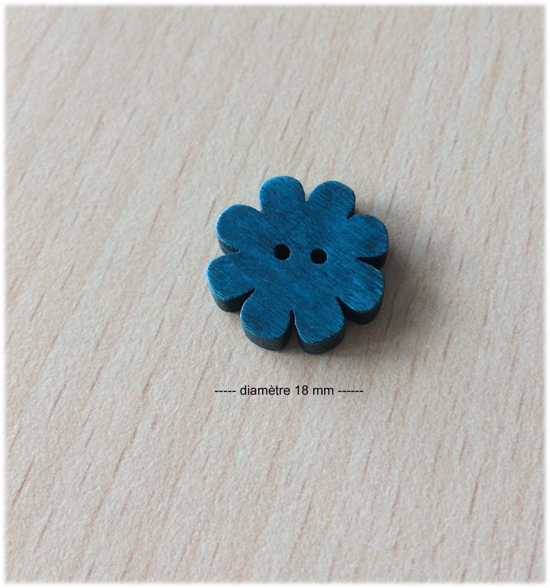 Pretty Little Blue Flower Shaped Wooden Button 18mm Diameter - Etsy